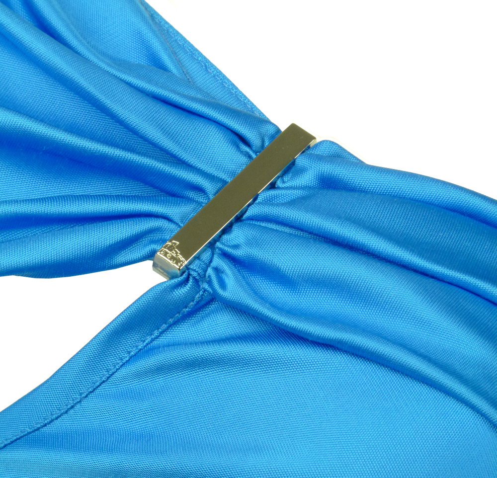 Versace Collection Sky Blue Crossover Top