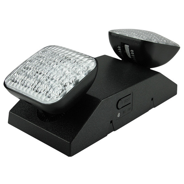 Black Self-Testing LED Emergency Light