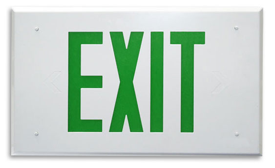 Recessed Aluminum Exit Sign