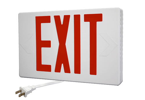 Weatherproof Exit Sign Combo with Green Letters