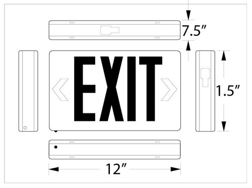 Self-Testing LED Exit Sign