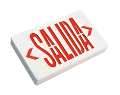LED Salida Exit Sign Red Letters