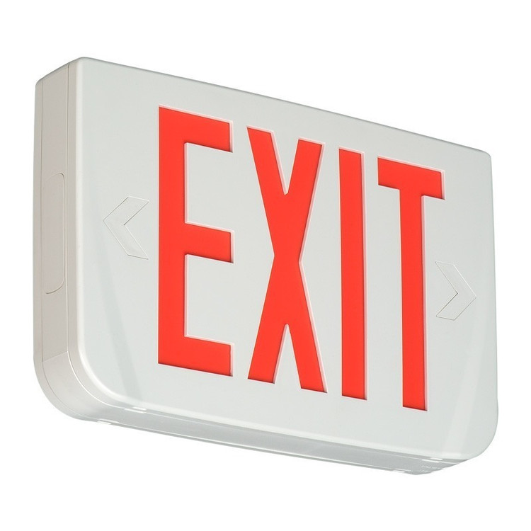 Spec Grade Plastic Exit Sign Red LED