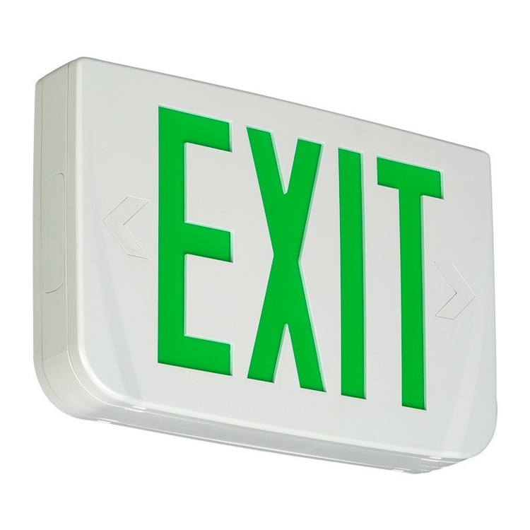 Spec Grade Plastic Exit Sign Green LED