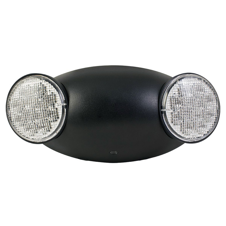 Black LED Emergency Light with Round Lamps