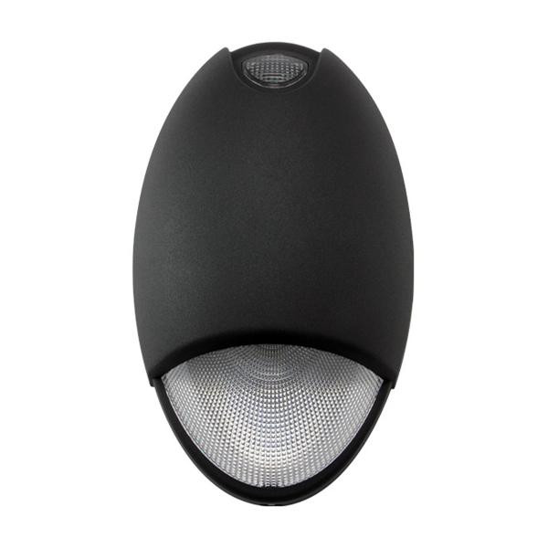 Black Outdoor LED Emergency Light with Photocell
