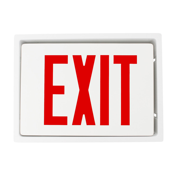 Recessed Steel Exit Sign