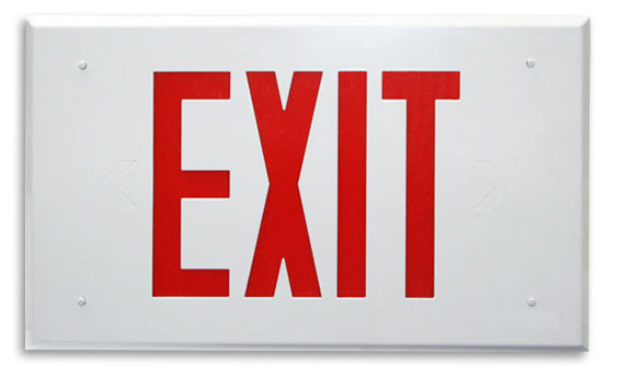 Recessed Aluminum Exit Sign