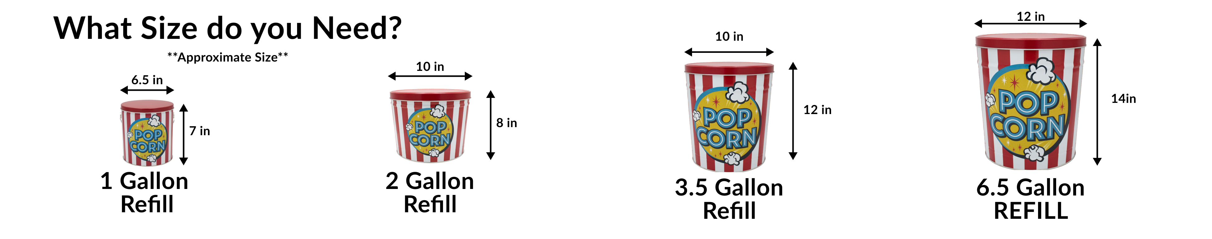 Refill your favorite tin with your choice of gourmet popcorn!