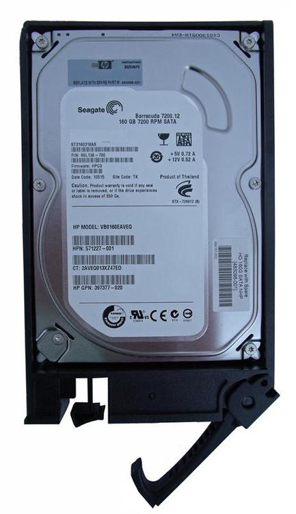 VB0160EAVEQ | HP 160GB 7200RPM SATA 1.5GB/s Hot-Pluggable 3.5-inch Hard ...