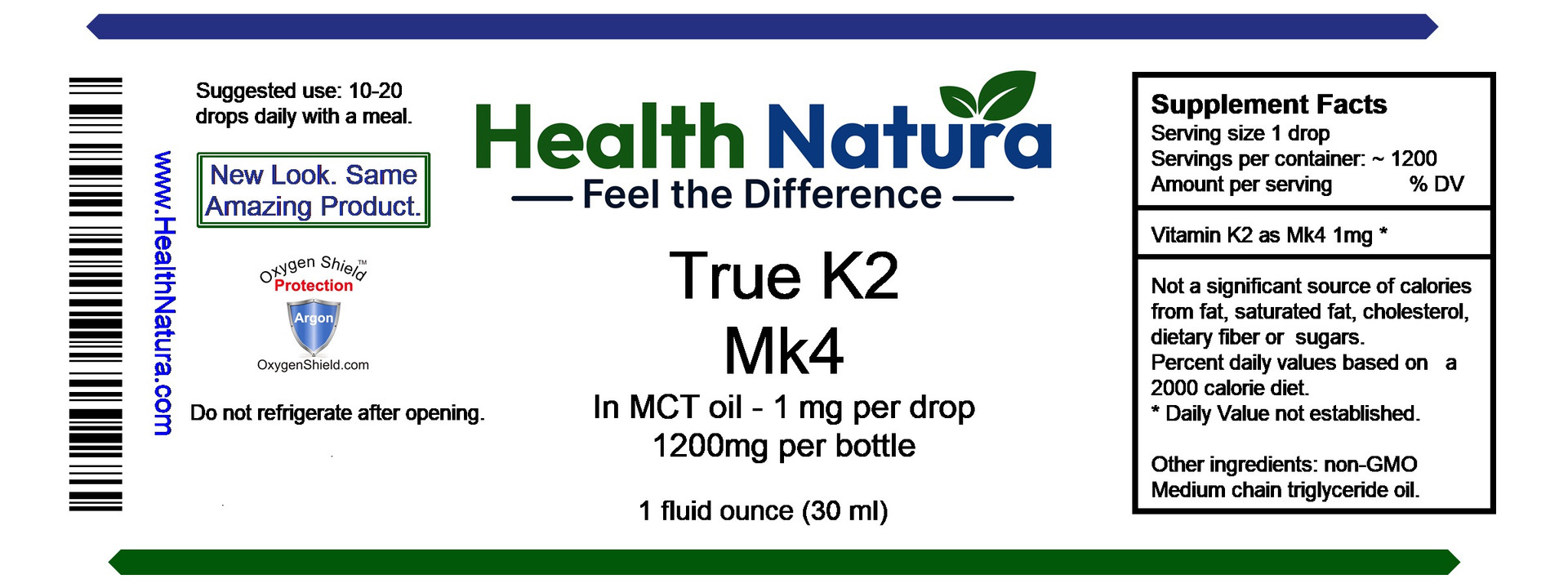 True K2 Mk4 Supplement Health Natura