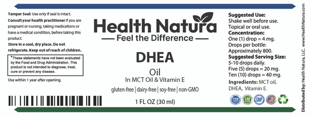 DHEA Oil 1 oz - Balanced Hormone Therapy | Health Natura
