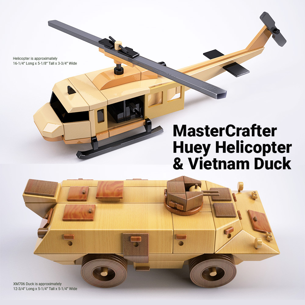 MasterCrafter Huey Helicopter + Vietnam Duck Wood Toy Plans