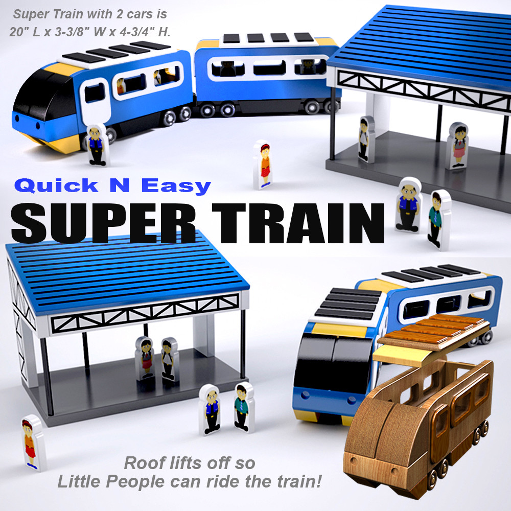 Quick & Easy Super Train Wood Toy Plans