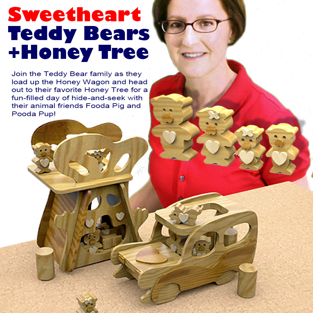 Sweetheart Teddy Bears & Honey Tree Wood Toy Plans