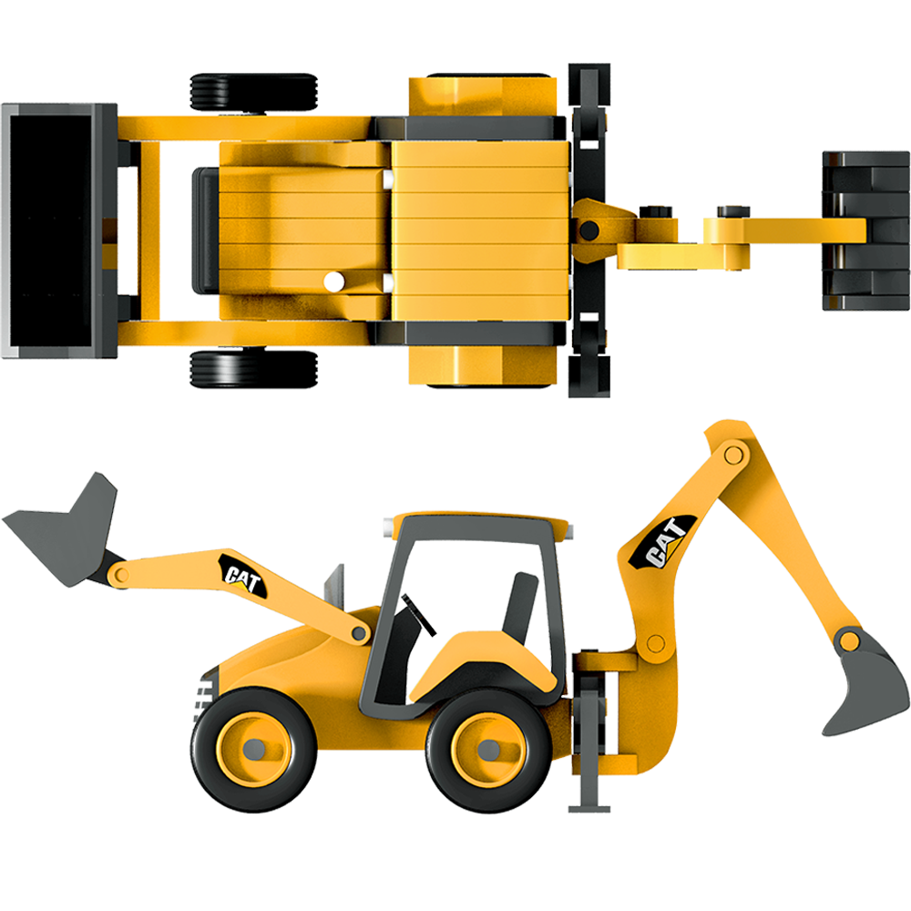 CAT Backhoe Loader Wood Toy Plans