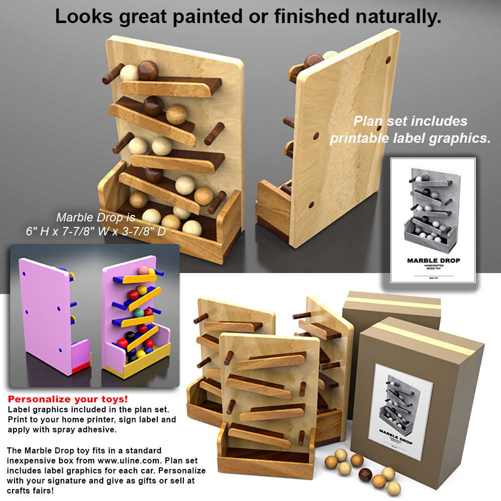 Learning Toys Marble Drop Wood Toy Plans