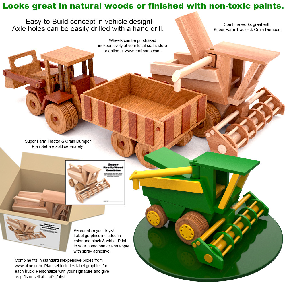 Super ReallyWood Combine Wood Toy Plans