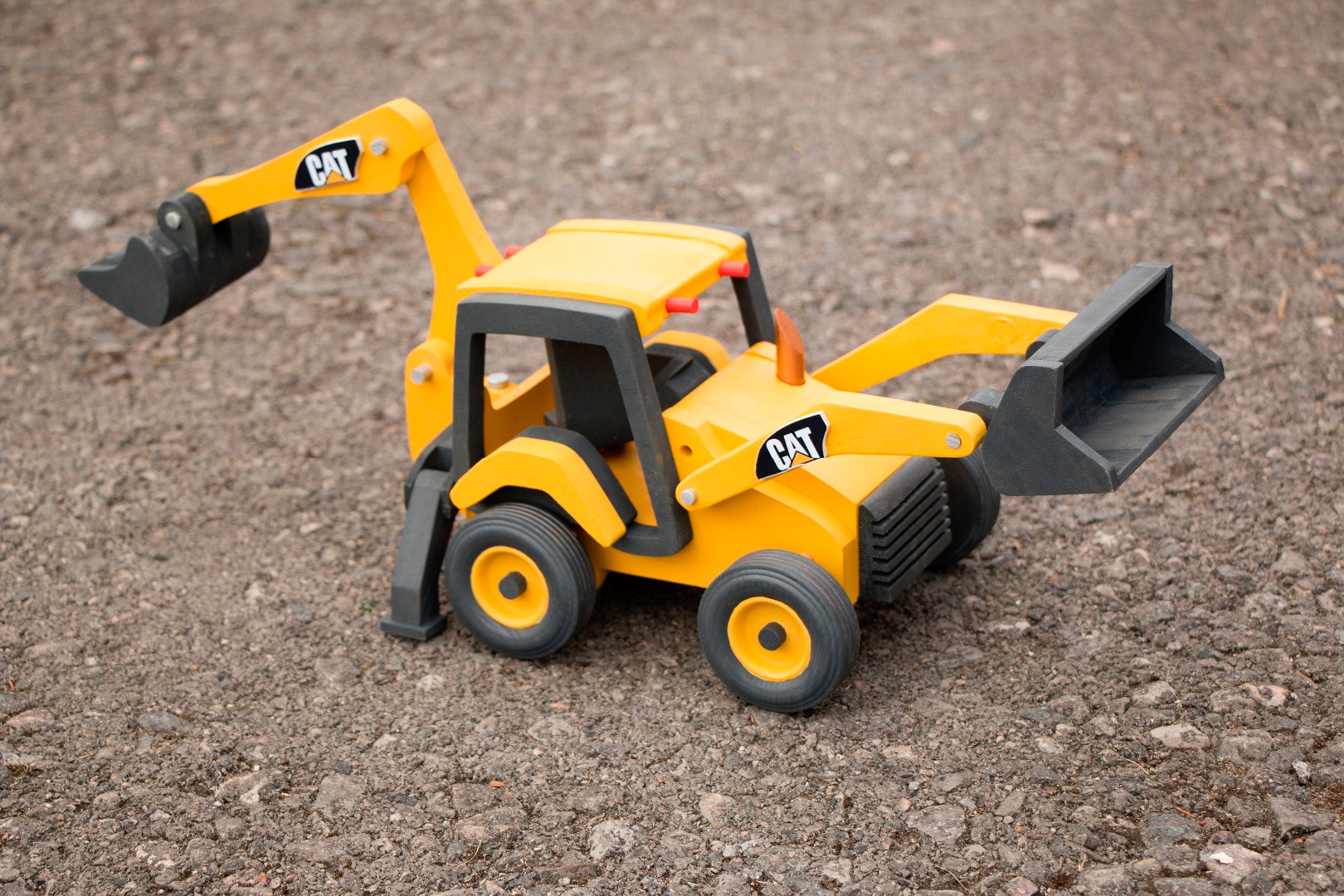 CAT Backhoe Loader Wood Toy Plans