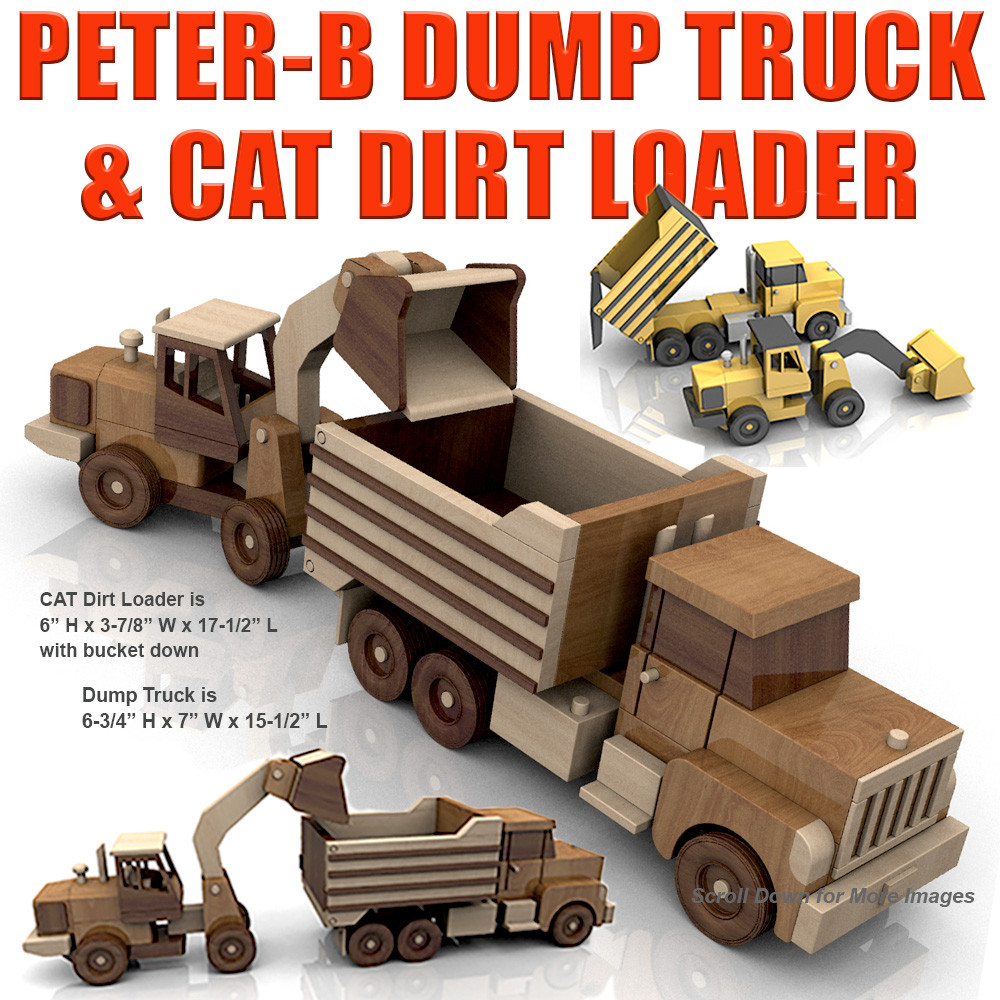 CAT Backhoe Loader Wood Toy Plans