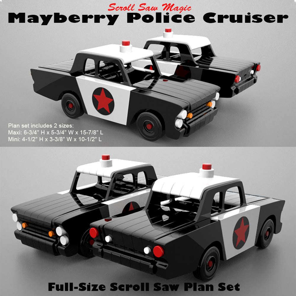 Scroll Saw Magic Mayberry Police Cruiser Wood Toy Plans