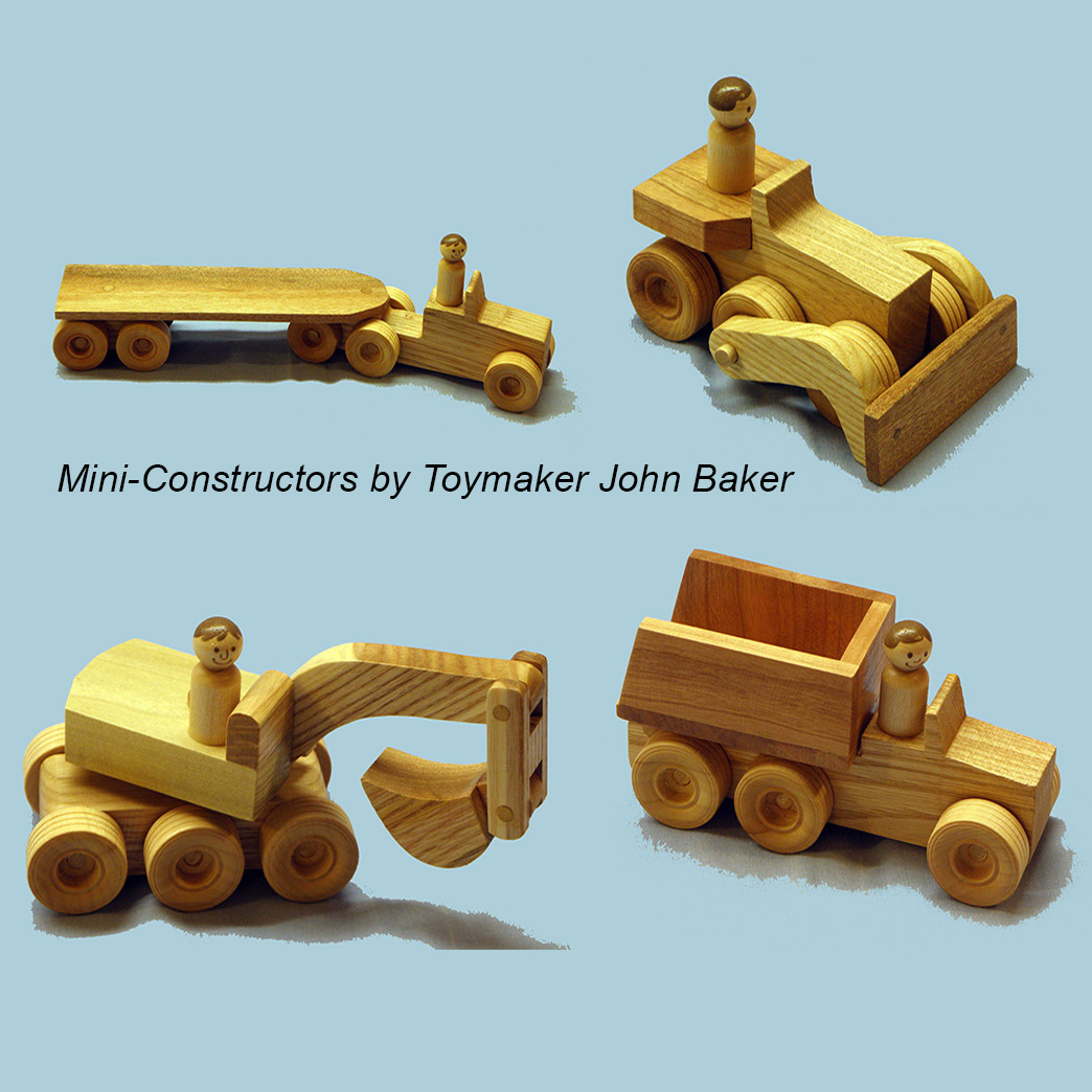 Mini Constructors Set of Six Construction Trucks Wood Toy Plans