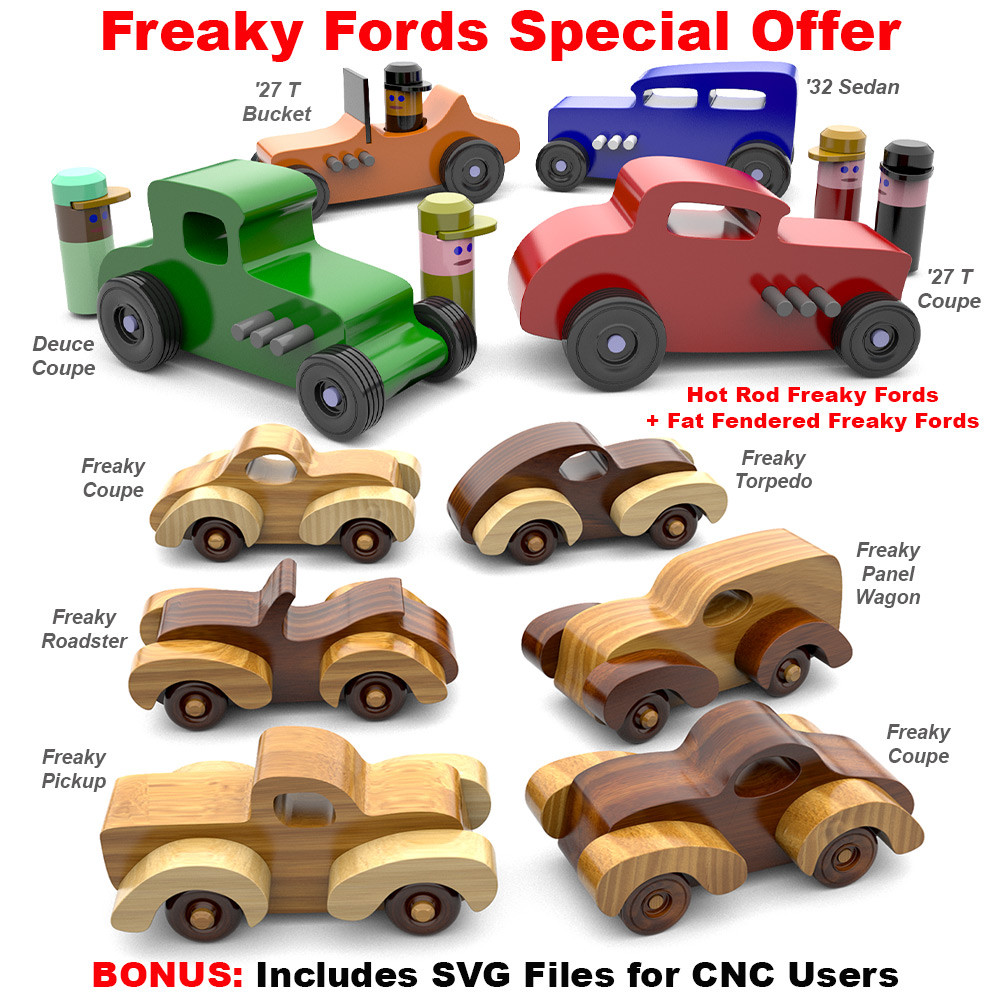 Fat Fendered Freaky Fords + Hot Rod Freaky Fords