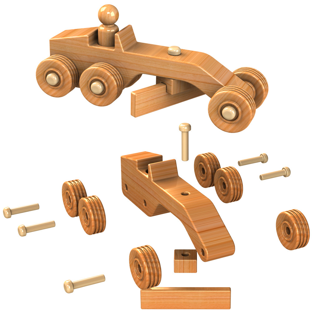 Mini Constructors Road Grader & Bobcat Wood Toy Plans