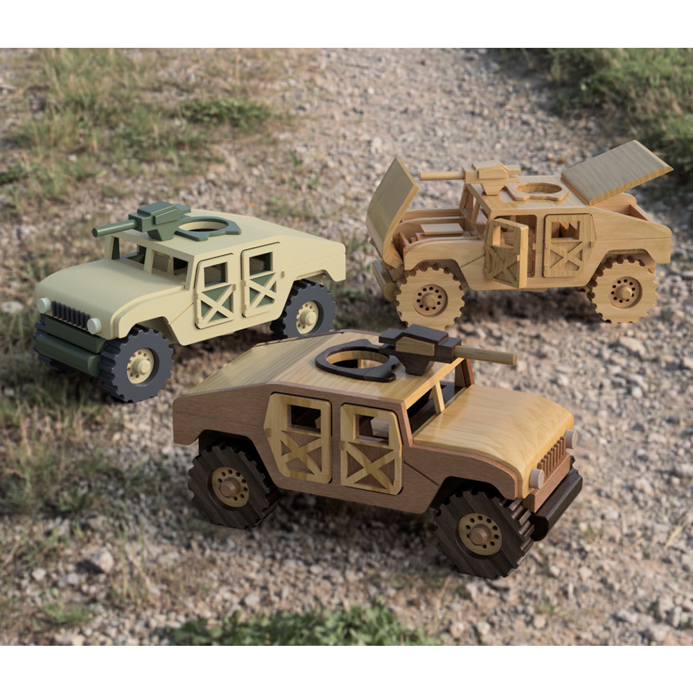 Famous Iraq Artillery Humvee & Ammo Trailer Wood Toy Plans (2 PDF ...