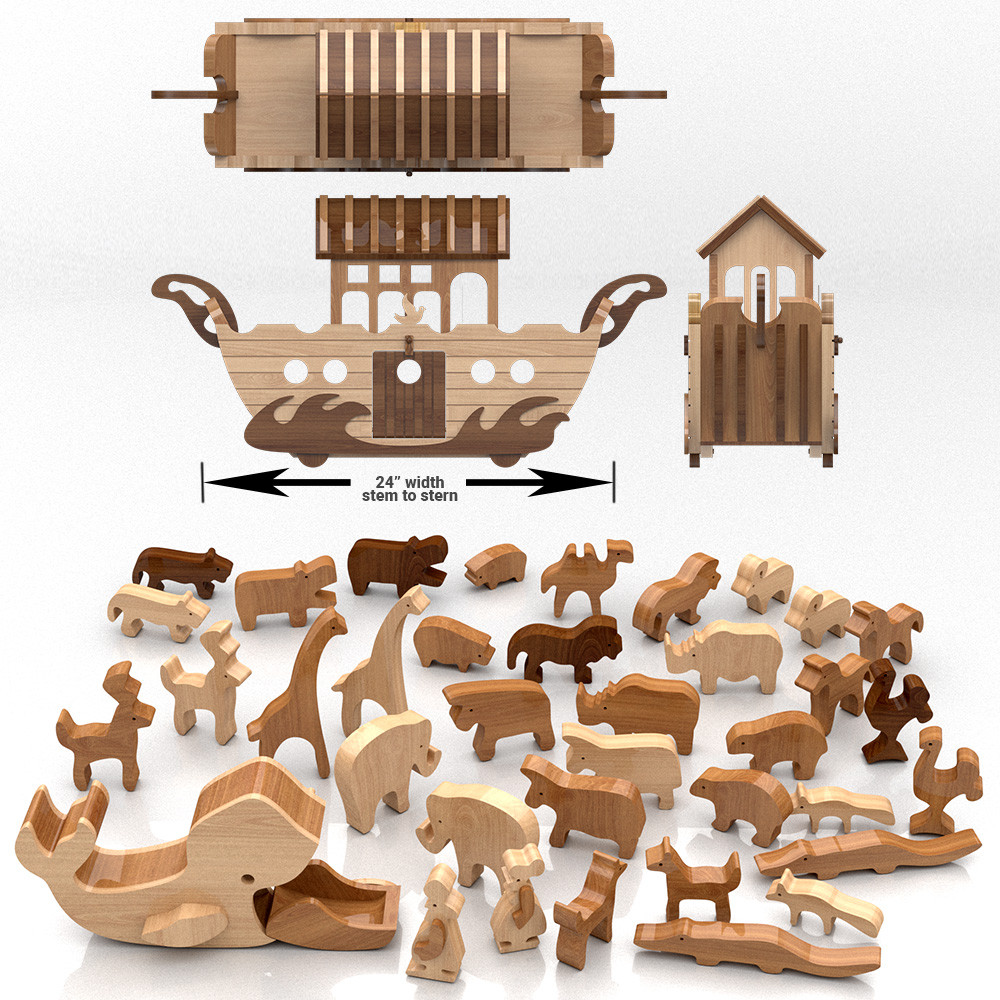 Classic Noah's Ark + BONUS Jonah's Whale (PDF Download + SVG Files)