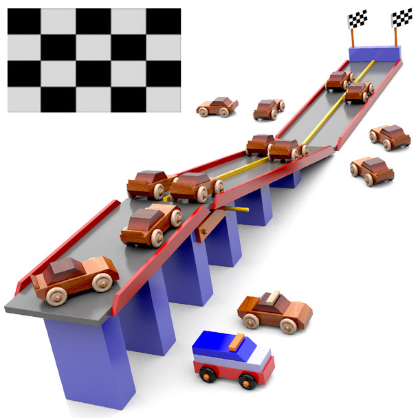 Quick & Easy Drag Racers Game Wood Toy Plans