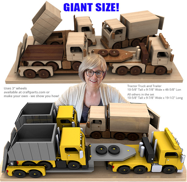 Super MACK 4 Truck Fleet Wood Toy Plans