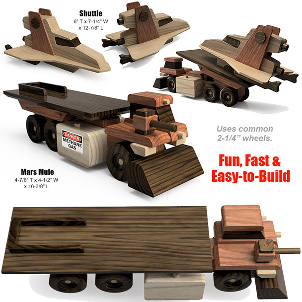 Galaxi-ADI Mars Mule and Shuttle Wood Toy Plans