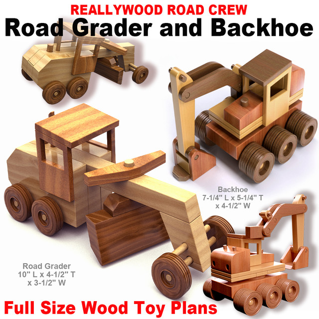 Mini Constructors Road Grader & Bobcat Wood Toy Plans
