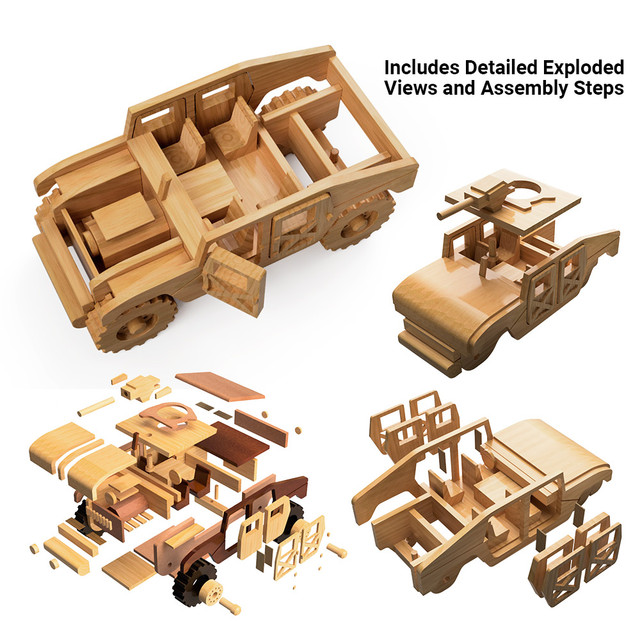 Famous Iraq Artillery Humvee & Ammo Trailer Wood Toy Plans (2 PDF ...