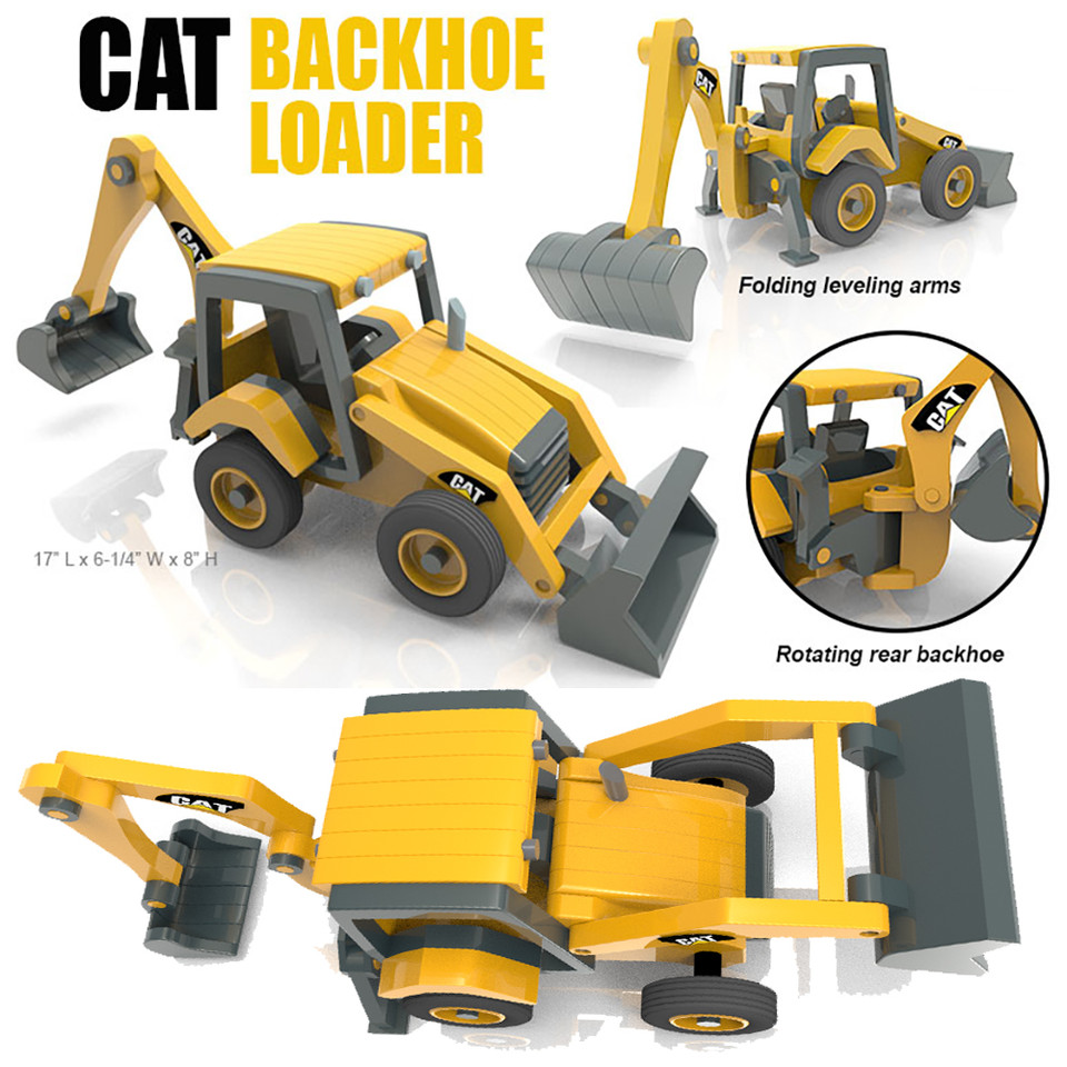CAT Backhoe Loader Wood Toy Plans