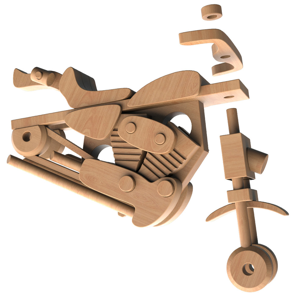 Scroll Saw Magic Macho Motorcycle Wood Toy Plans (PDF Download)