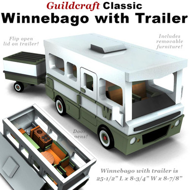 Guildcraft Classic Winnebago with Trailer Wood Toy Plans