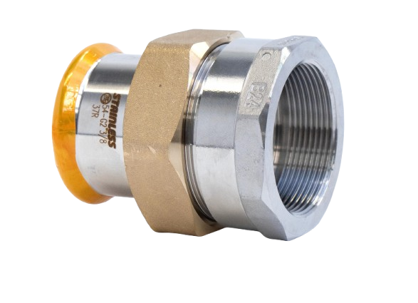 EUROPRESS 304L Stainless Steel BSP Female Adaptor Union Brass Nut ...