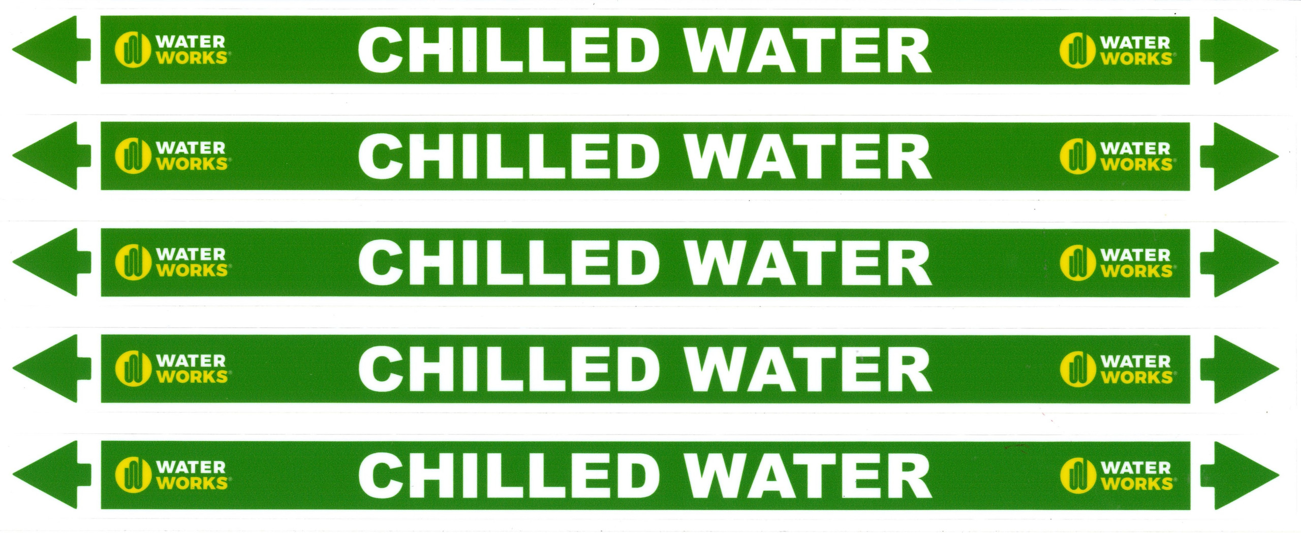 Waterworks Pipe Marker Chilled Water - Waterworks