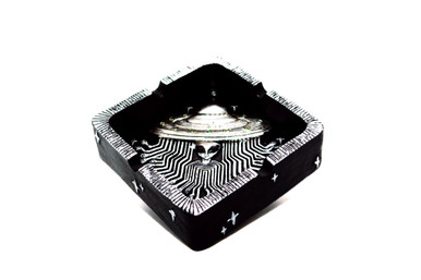 Ceramic Silver UFO Ashtray
