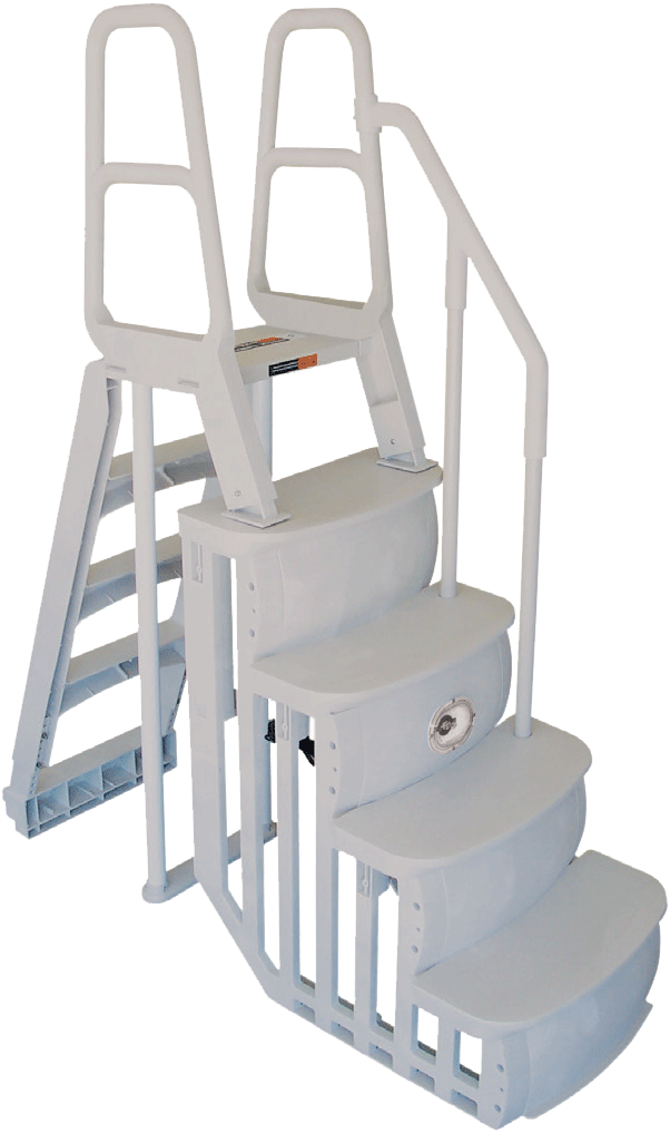 Main Access iStep 26" Wide Deck Entry Step for Above Ground Pools ...