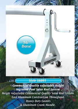HydroTools Heavy Duty Aluminum Solar Reel for Above Ground Pools up 28 ...