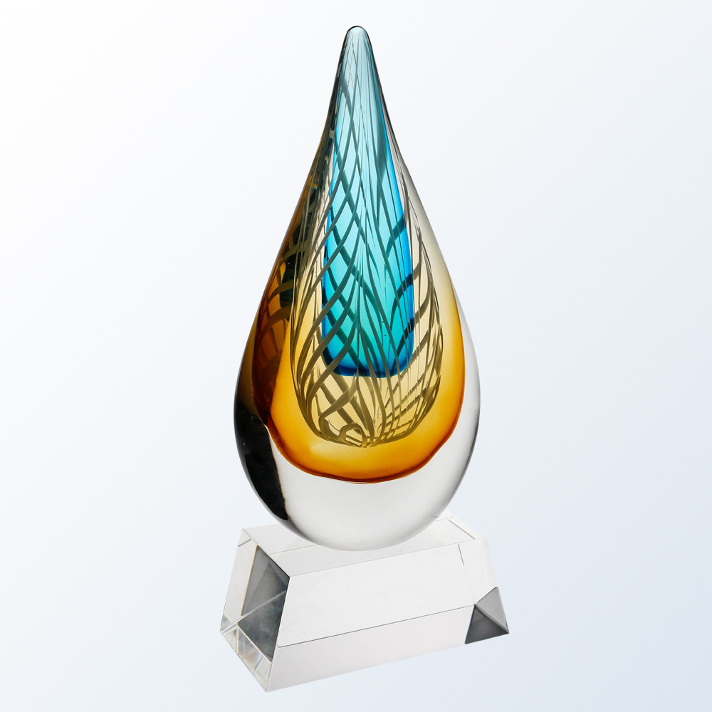 Sahara Glass Art Award, clear or black base