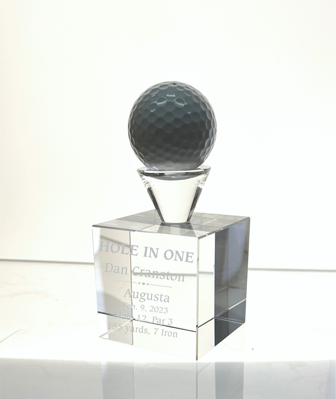 Golf Hole in One Crystal Cube