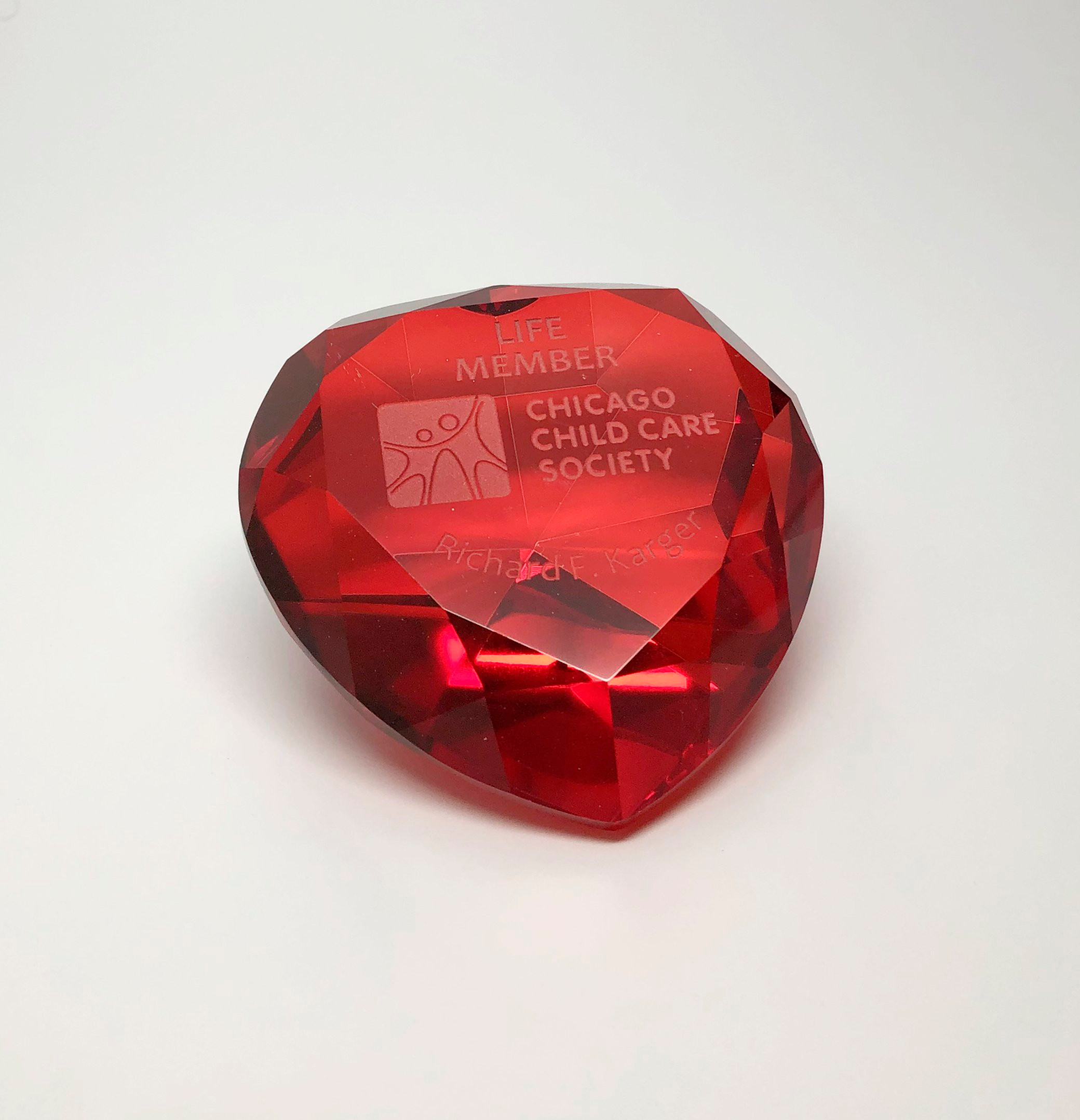 BEVELED DIAMOND CUBE PAPERWEIGHT, crystal