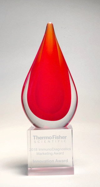 Red Drop Art Glass Award
