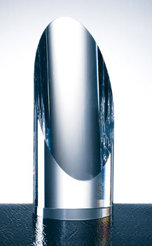 Crystal Cylinder Tower Award, 3 sizes available, free engraving