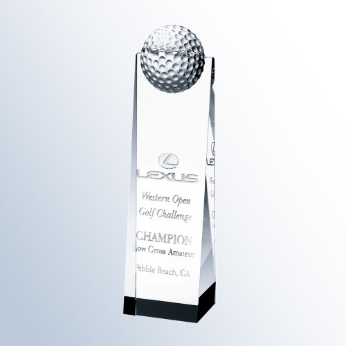 OPTICAL CRYSTAL GOLF BALL TOWER, 3 sizes available