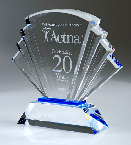 PROSPERITY CRYSTAL AWARD, engraved crystal